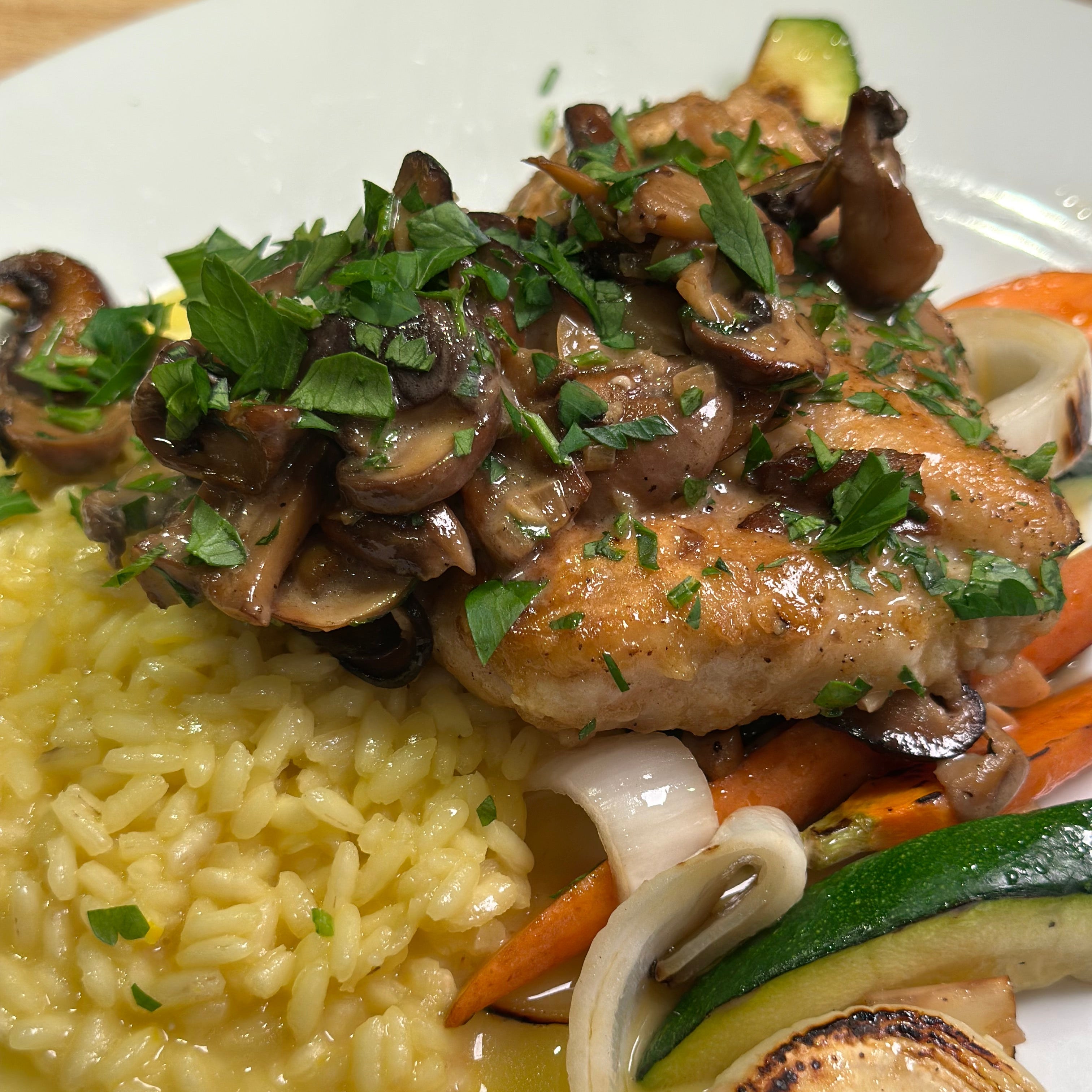 Italian Trattoria: Chicken Marsala & Risotto | Online Cooking Class